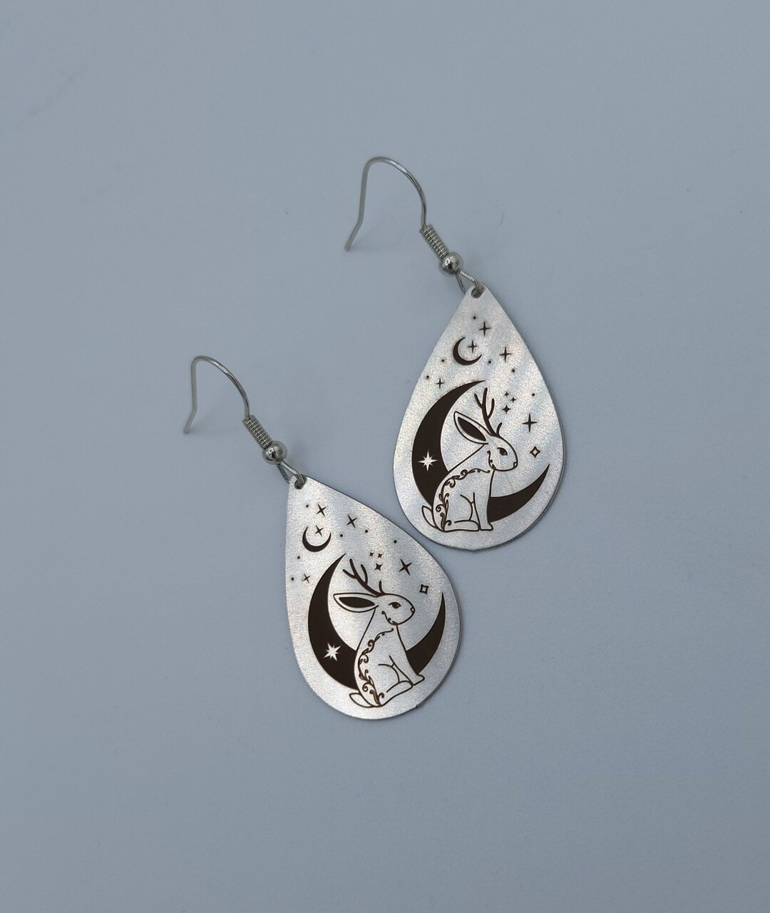 Jackalope Earrings, Gothic Jewelry, Cryptid Jewelry, Witchy Earrings ...