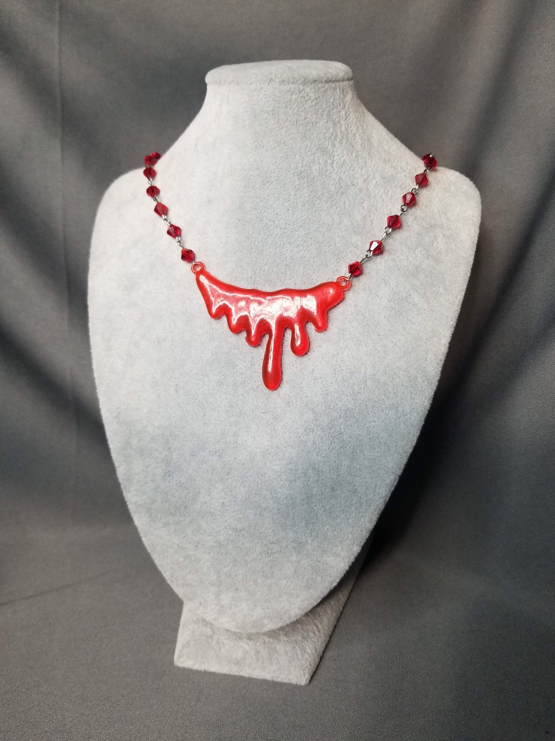 Bloody Necklace Dripping Rainbow Blood Necklace Gothic | Etsy