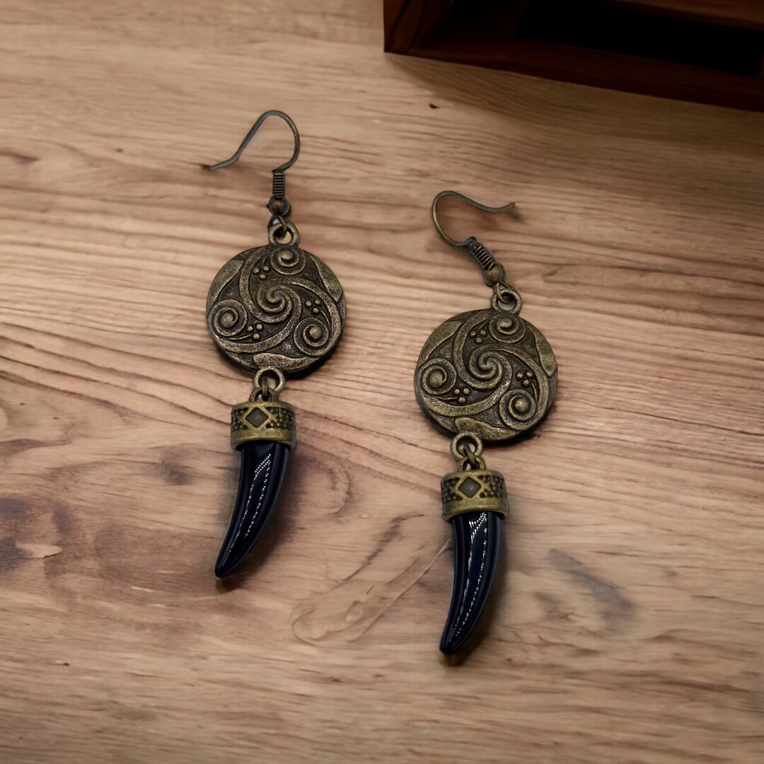 Viking Earrings, Viking Jewelry, Shieldmaiden Earrings, Shieldmaiden ...