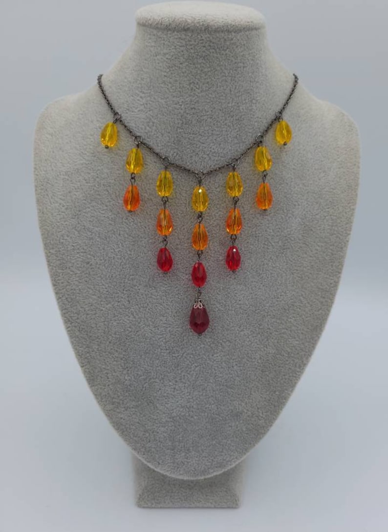 Fire Necklace Gothic Jewelry Gothic Necklace Fire Element - Etsy