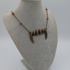 Vampire Necklace Bronze Teeth Vampire Fangs Cosplay Gothic - Etsy