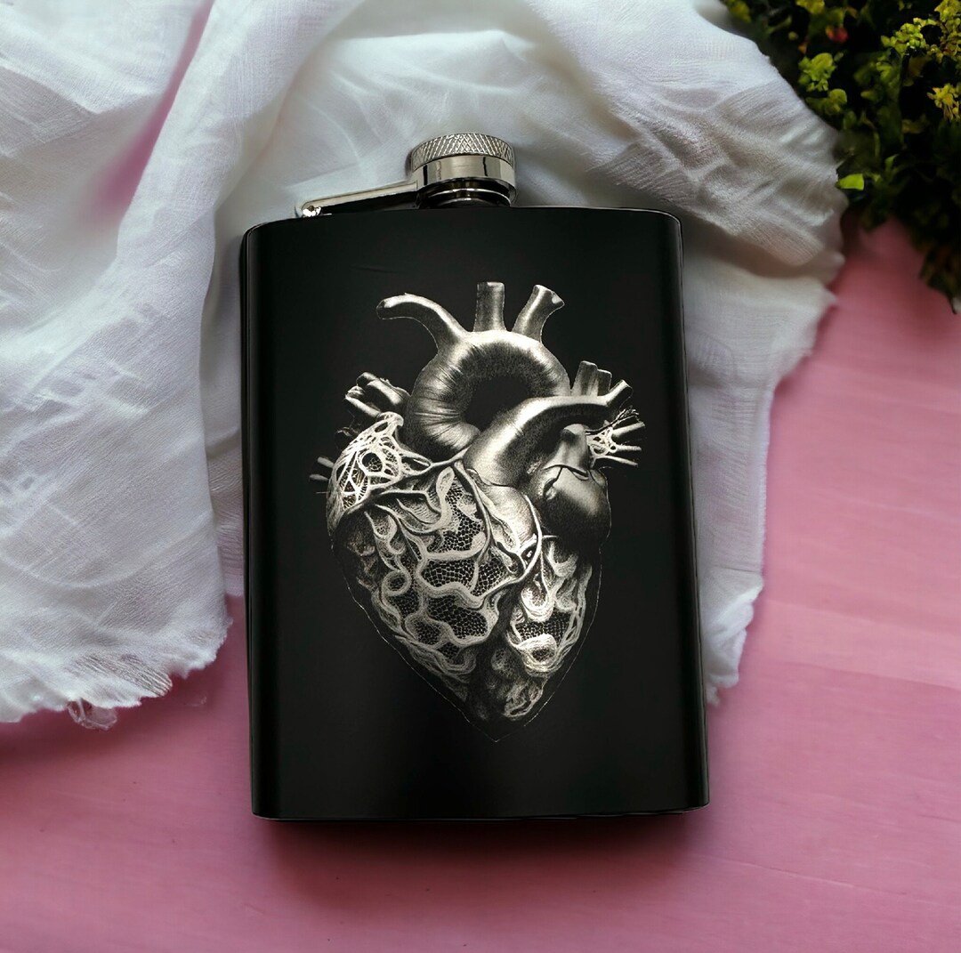 Anatomical Heart Flask: Gothic Stainless Steel Flask - Etsy