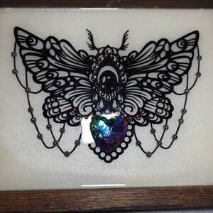 Butterfly Resin Art, Butterfly Decor, Gothic Art, Gothic Decor, Crystal ...
