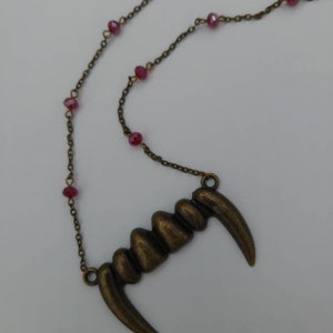 Vampire Necklace Bronze Teeth Vampire Fangs Cosplay Gothic - Etsy