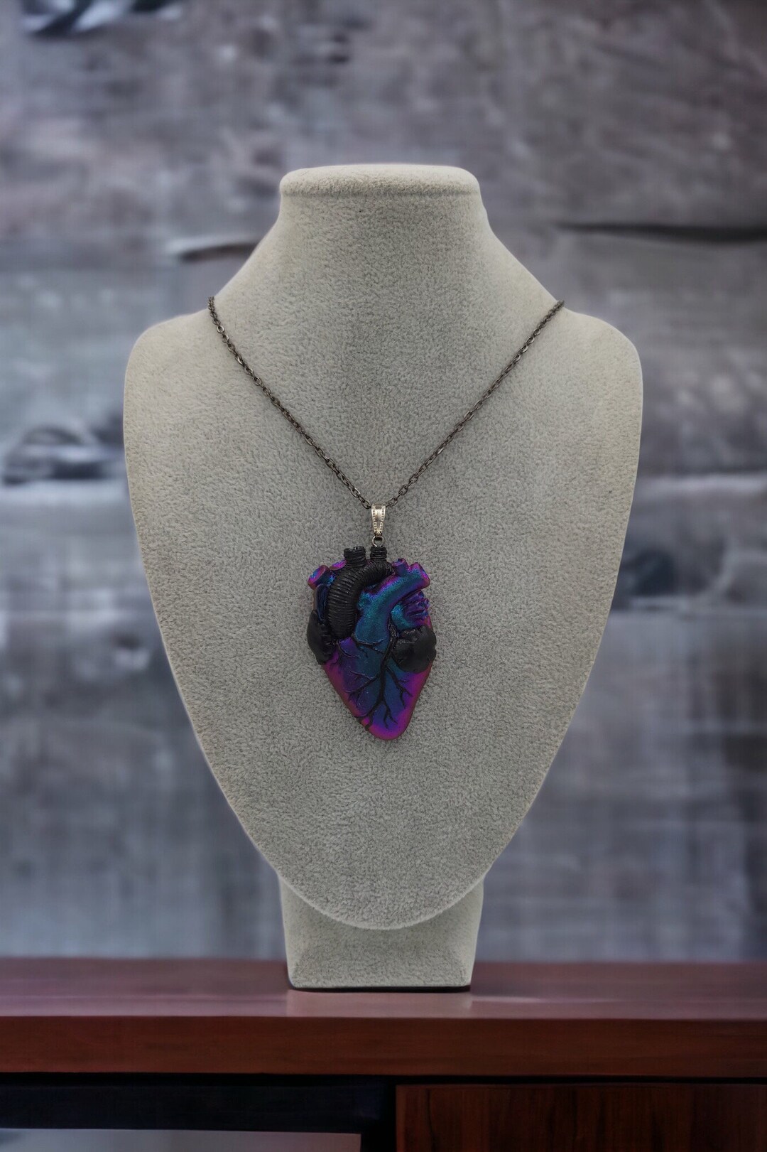 Corazón Anatómico, Corazón Gótico, Colgante Gótico, Corazón Negro ...