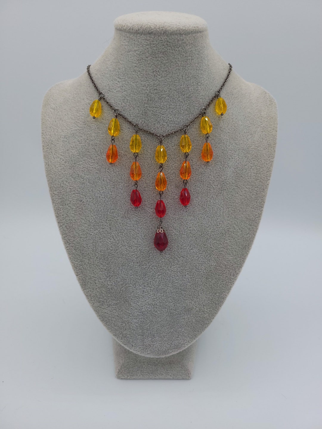 Fire Necklace Gothic Jewelry Gothic Necklace Fire Element - Etsy