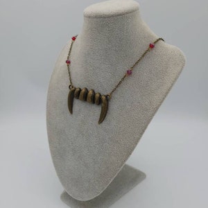 Vampire Necklace Bronze Teeth Vampire Fangs Cosplay Gothic - Etsy