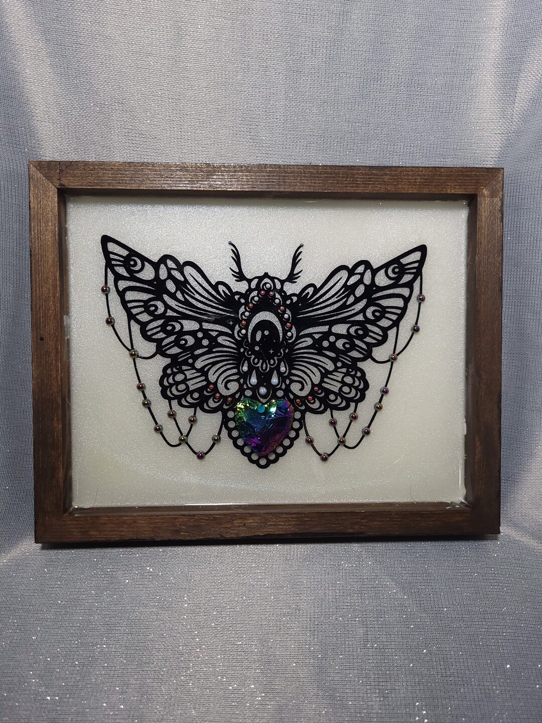 Butterfly Resin Art, Butterfly Decor, Gothic Art, Gothic Decor, Crystal ...