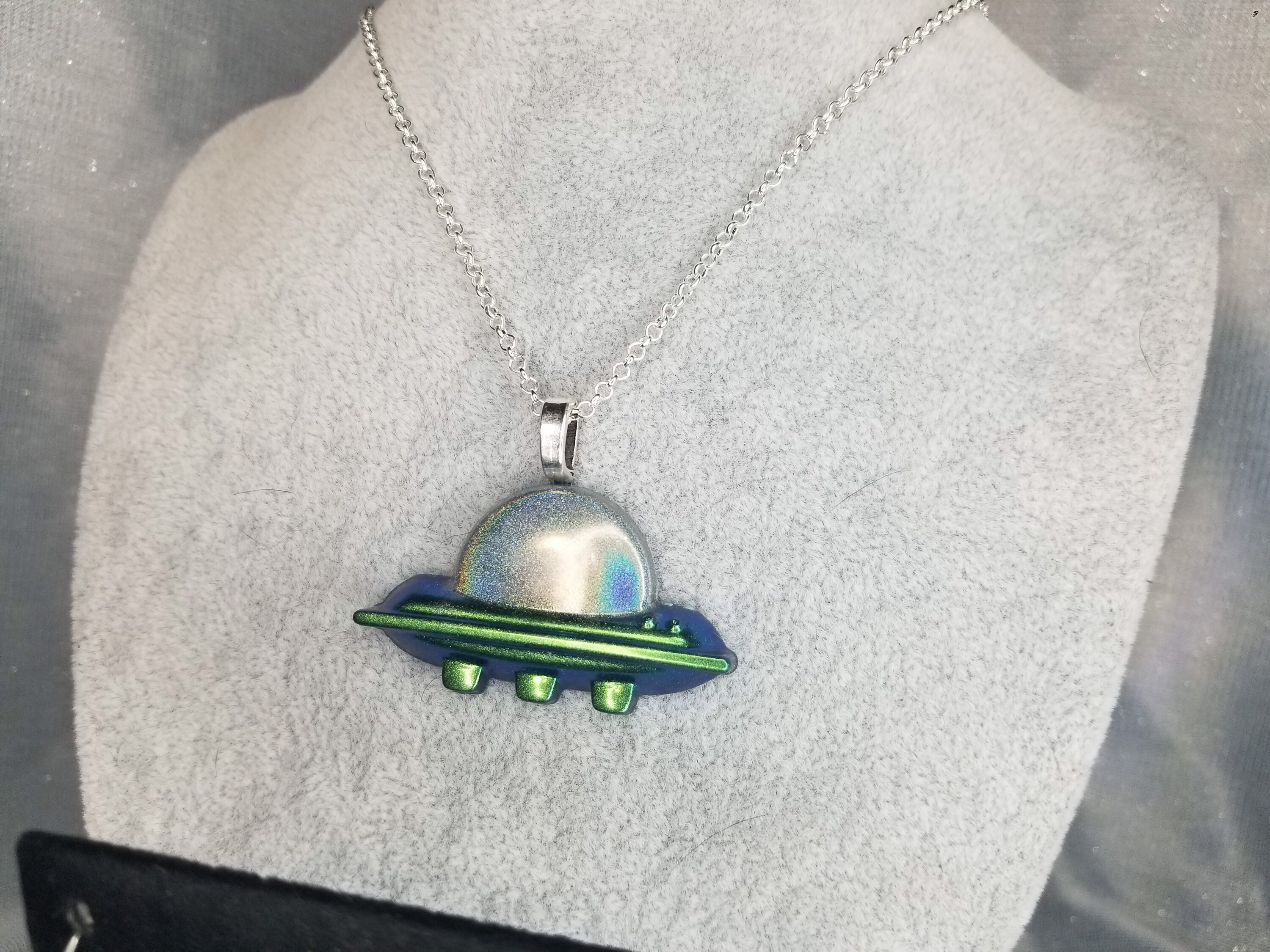 Alien Earrings UFO Necklace Alien Jewelry Fun Jewelry Sci | Etsy