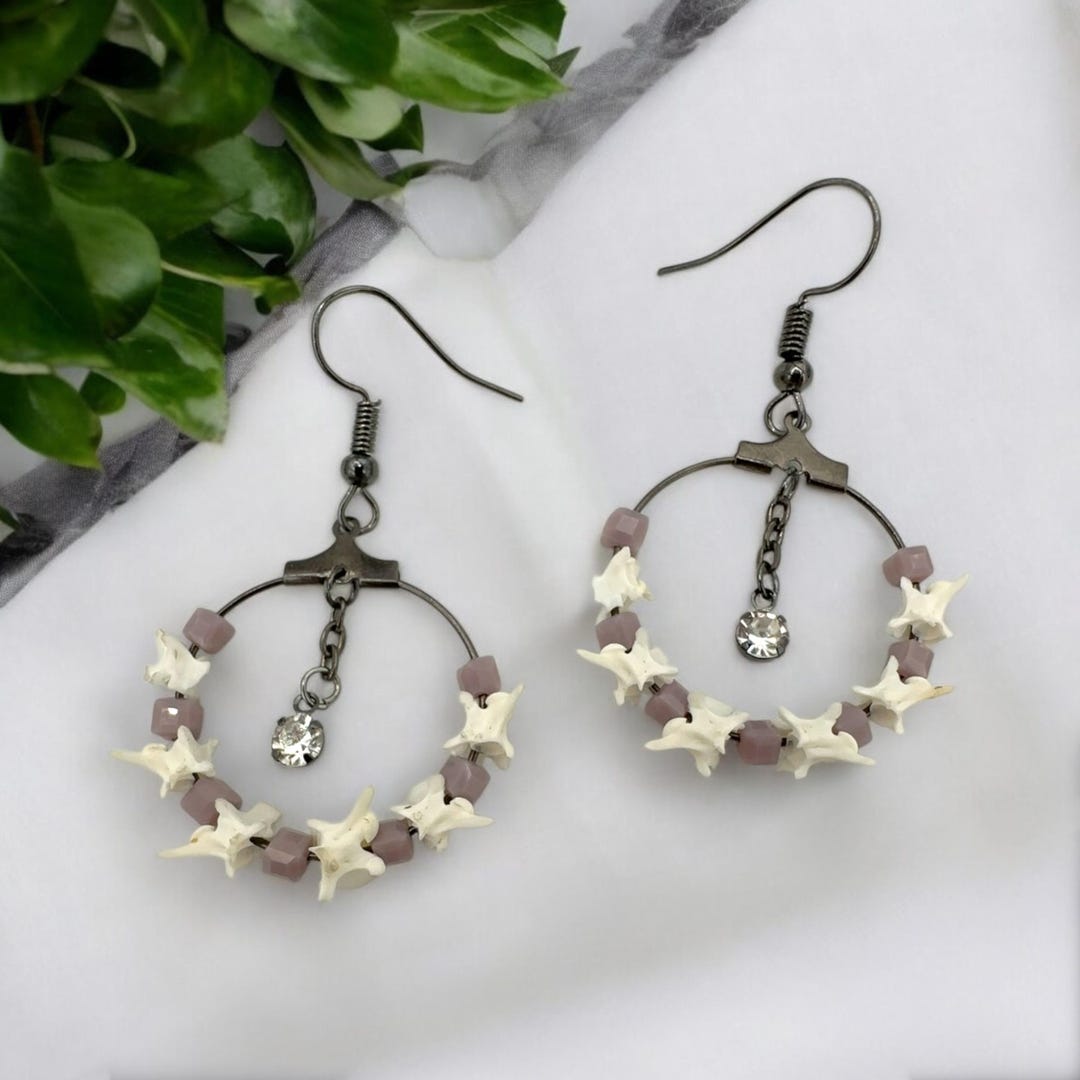 Real Snake Vertebrae Earrings: Gothic Bone Jewelry - Etsy Australia