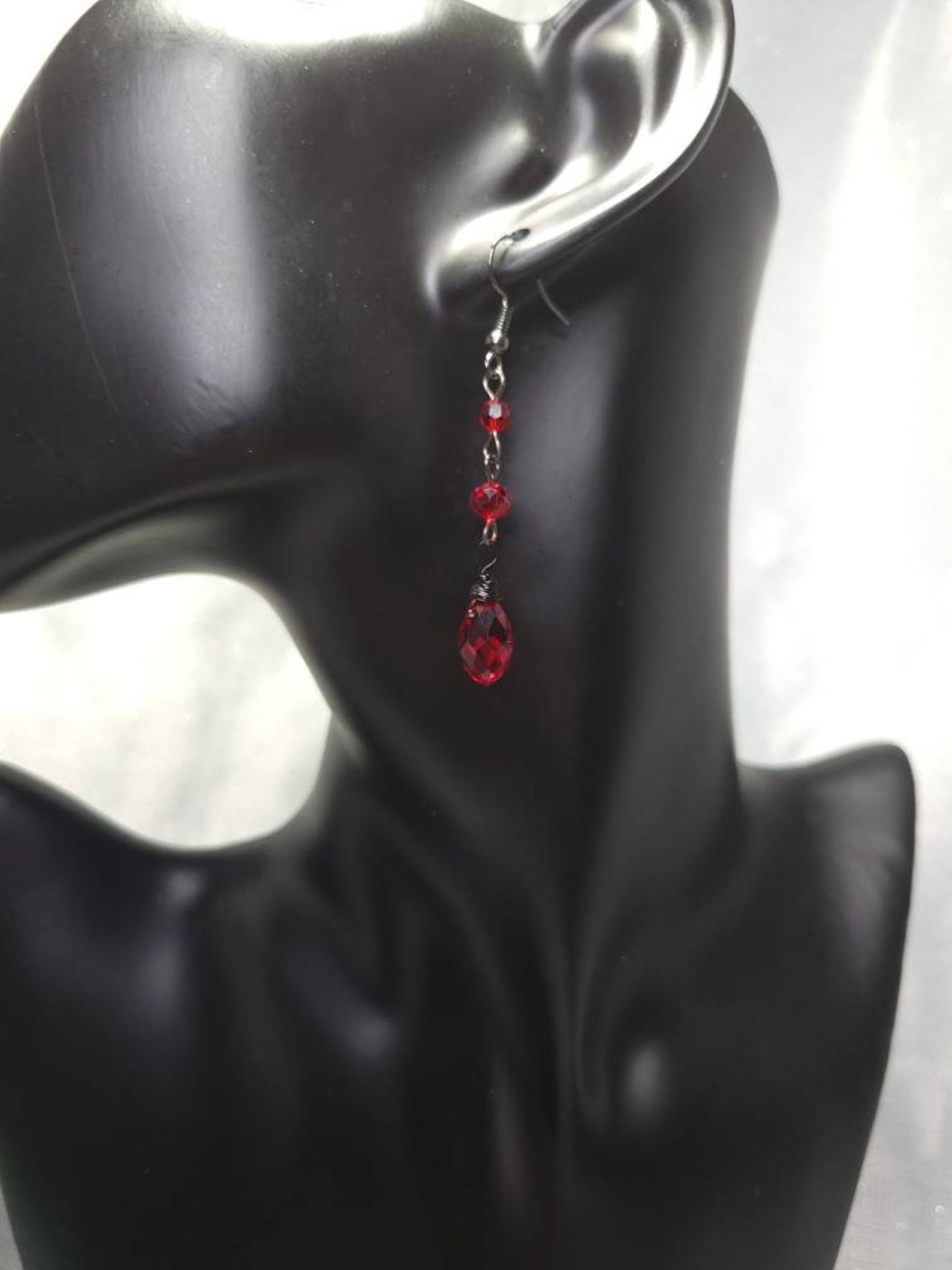 Gothic Earrings Gothic Jewelry Blood Red Blood Drop | Etsy