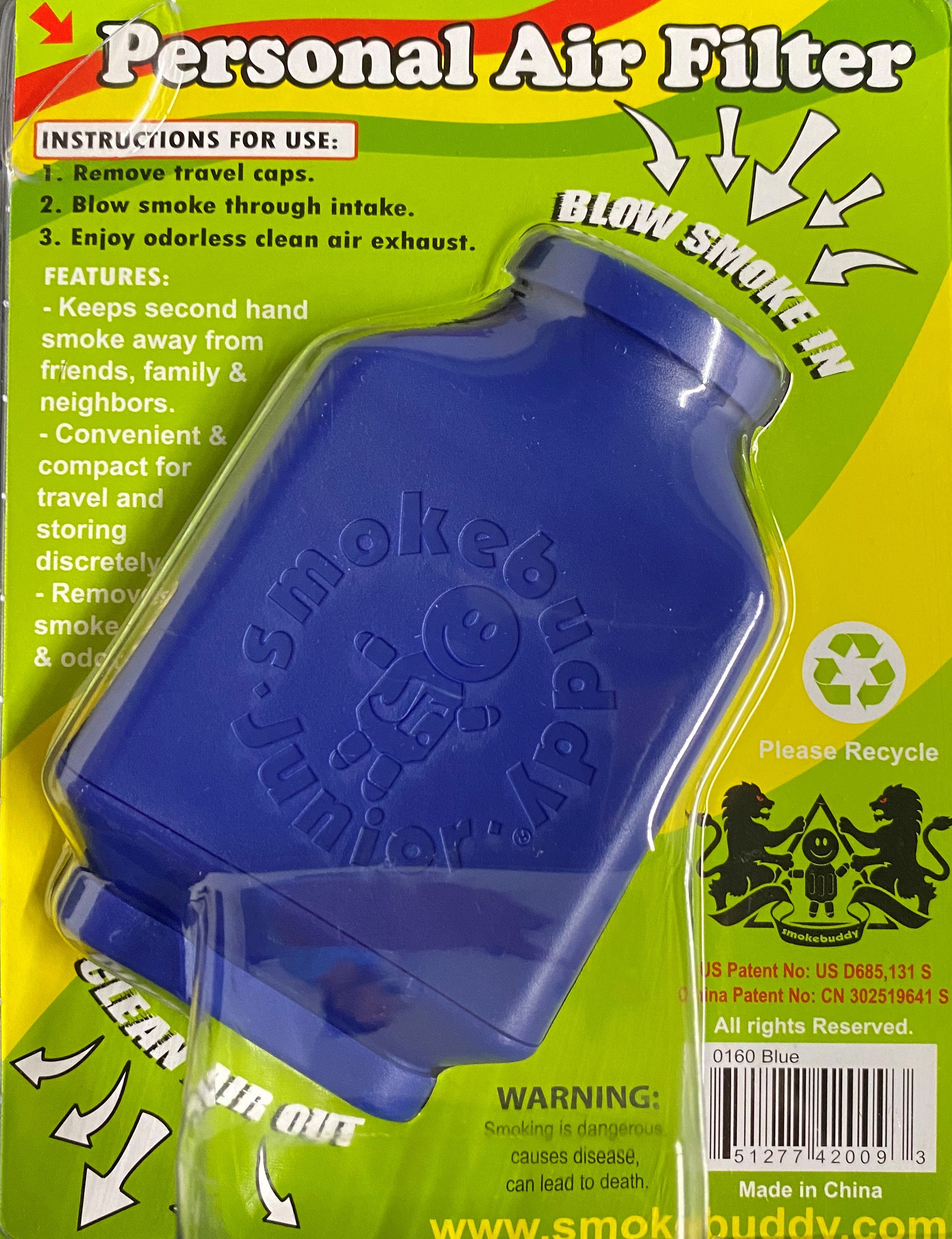 Smokebuddy Personal Air Filter for Smokers and Stoners Original - Etsy