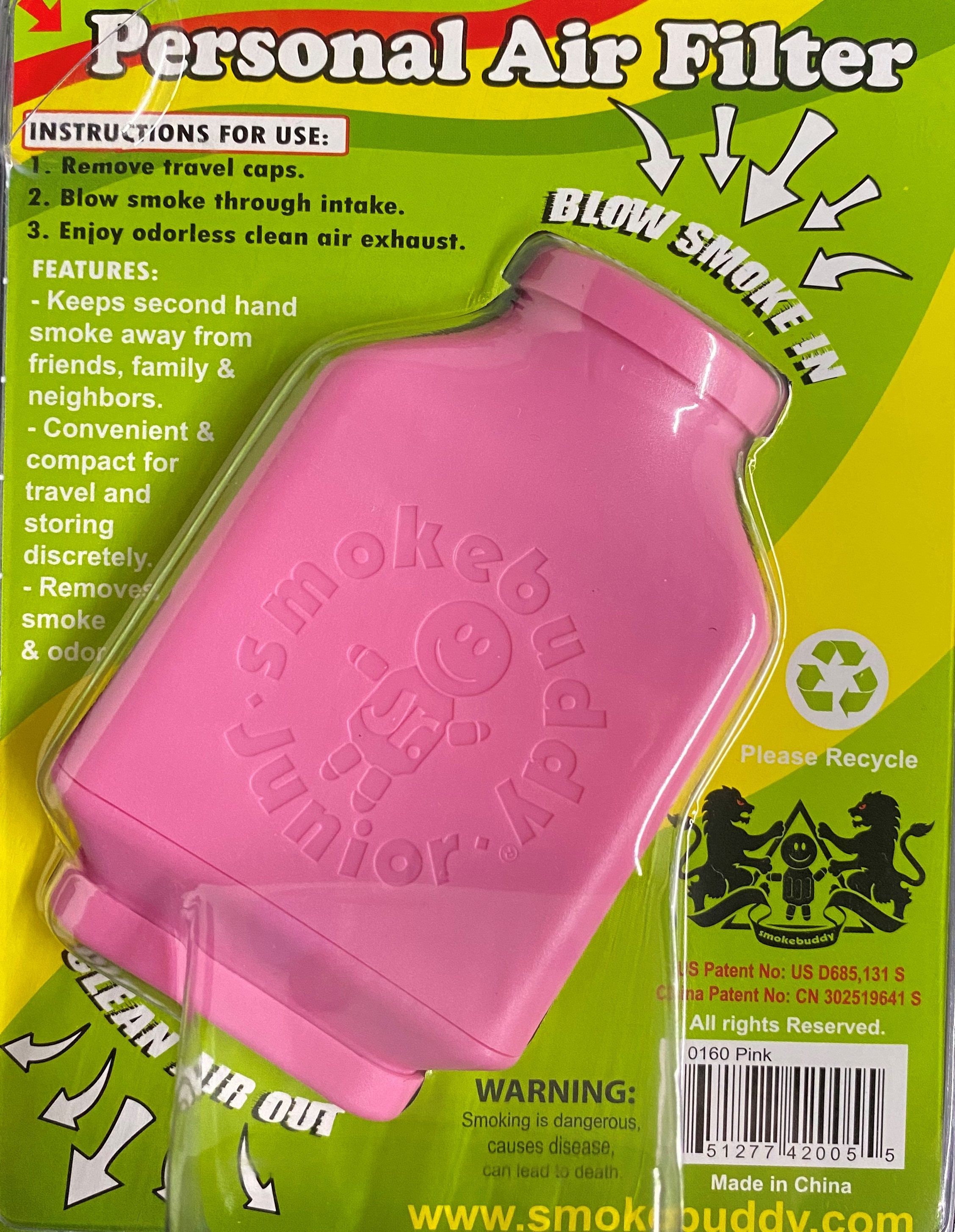 Smokebuddy Personal Air Filter for Smokers and Stoners Original - Etsy