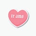 Te Amo Sticker - Etsy