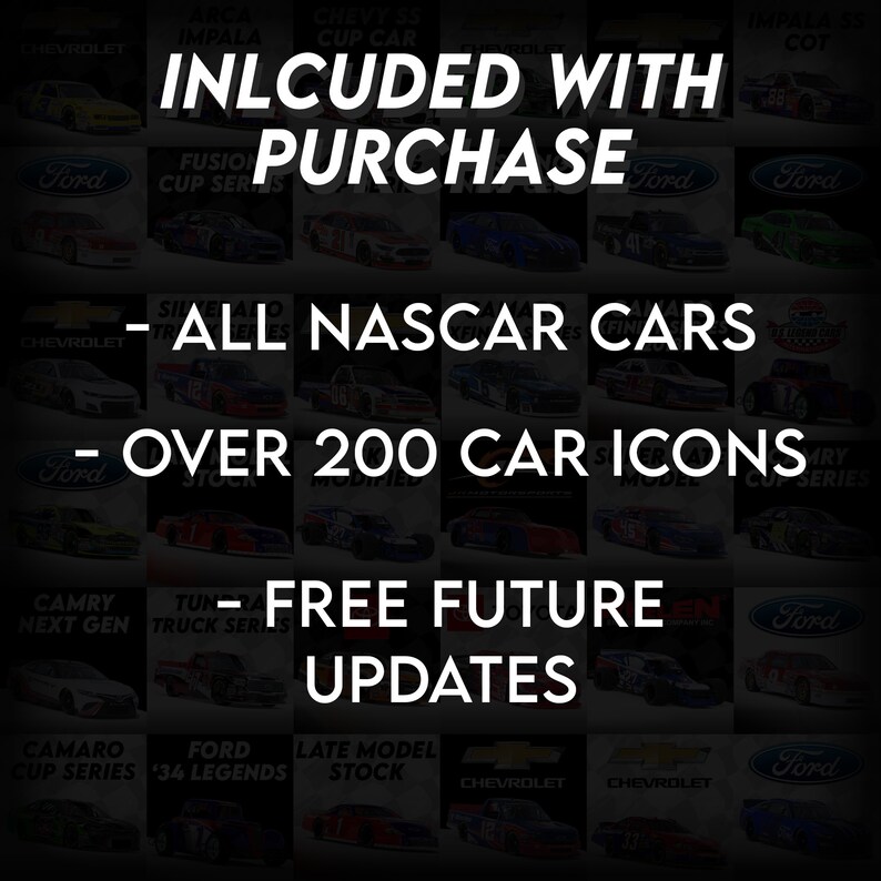 Iracing NASCAR Folder Icon Pack - Sim Racing Stream Deck Icon Pack - Etsy