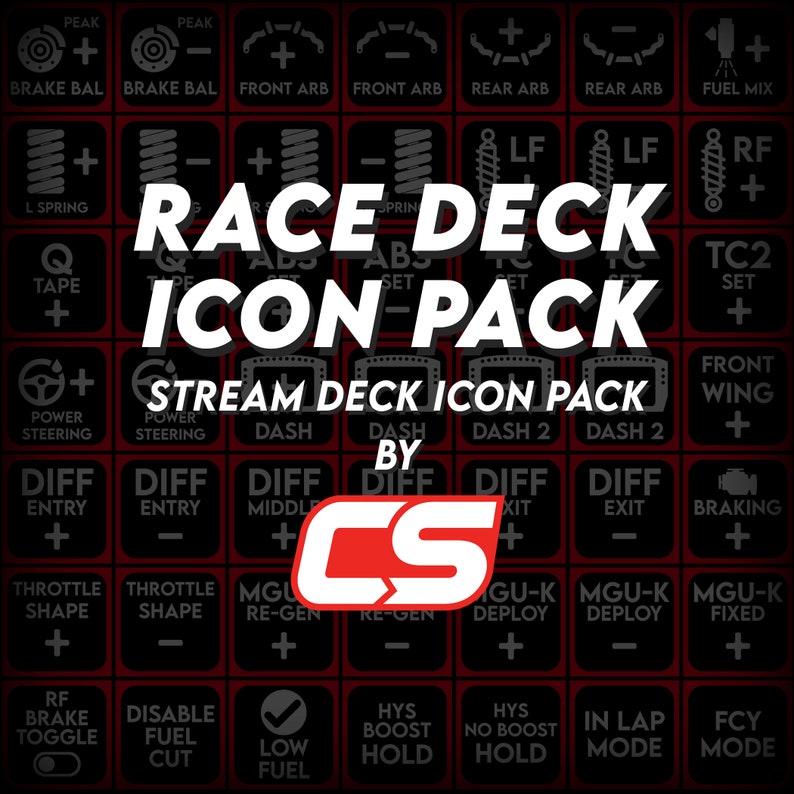 Race Deck Sim Racing Stream Deck Icon Pack - Etsy