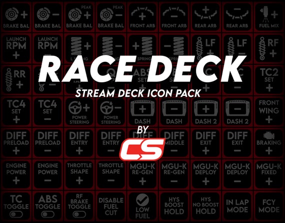 Race Deck Sim Racing Stream Deck Icon Pack | Etsy