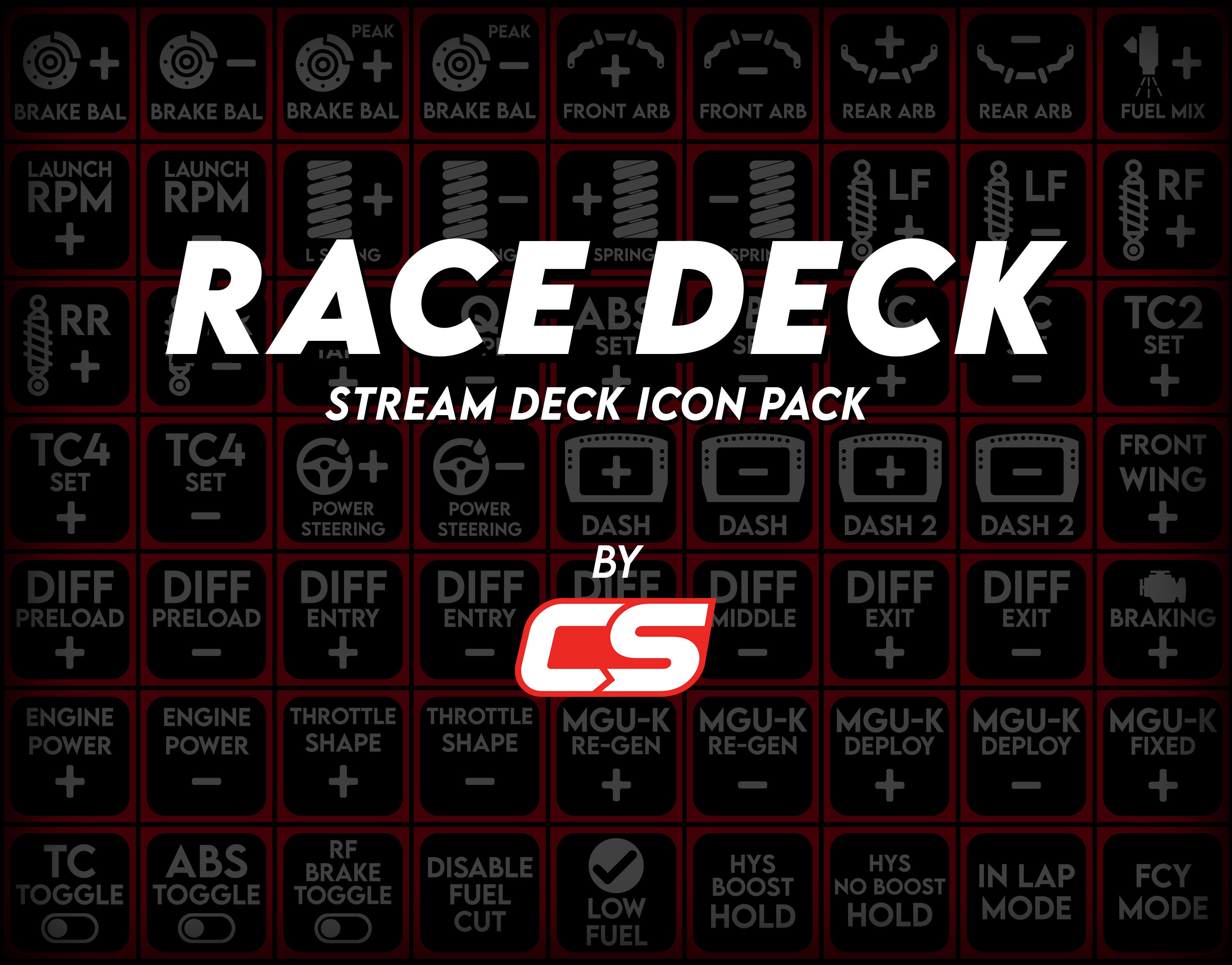 Race Deck Sim Racing Stream Deck Icon Pack | Etsy