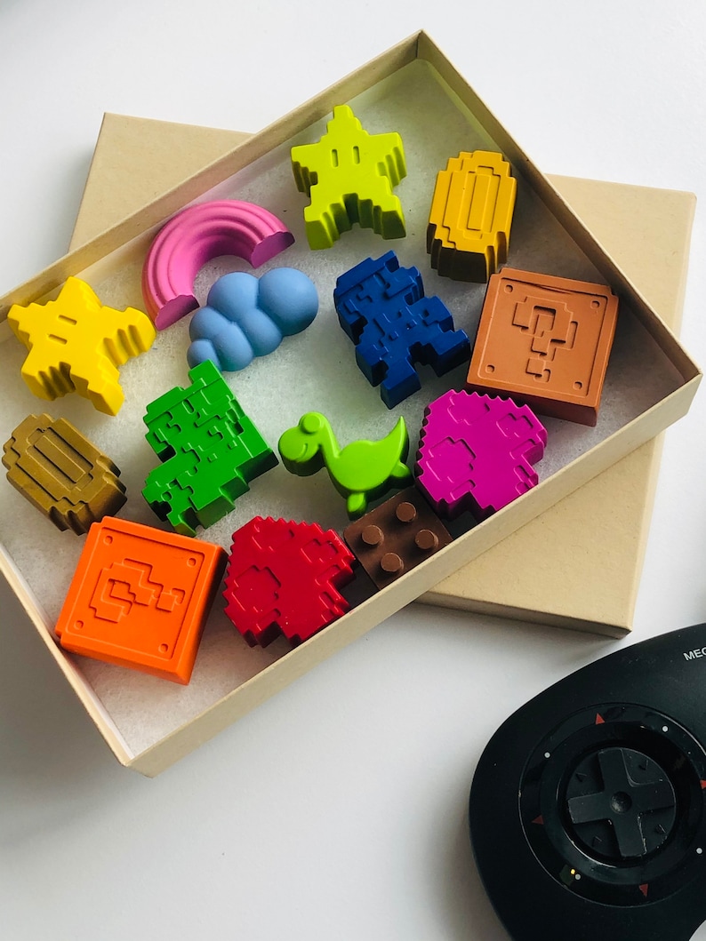 Super Mario Bros Themed Crayons Crayon Gift Super Mario Gift - Etsy UK