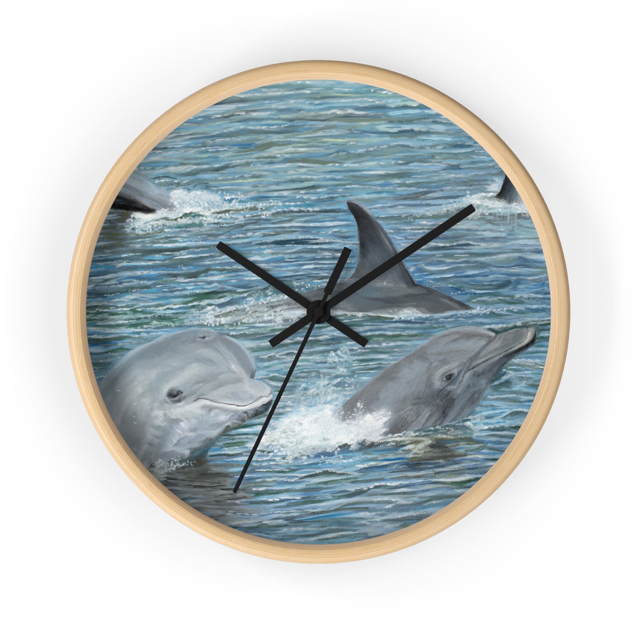 Dolphins at Play Wall Clock - Etsy