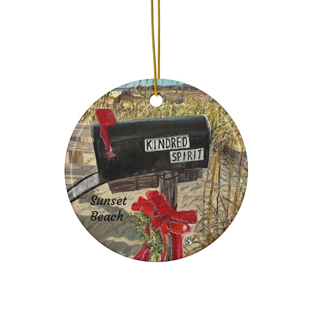 Kindred Spirit Mailbox Sunset Beach Ceramic Ornament (no Year) - Etsy