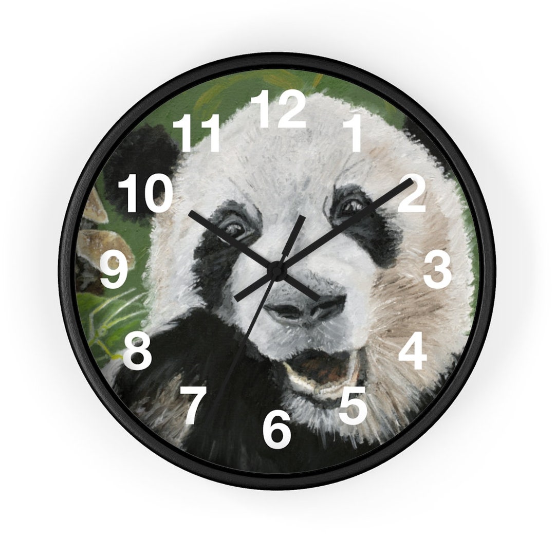 Panda Animal Clock With Numbers - Etsy