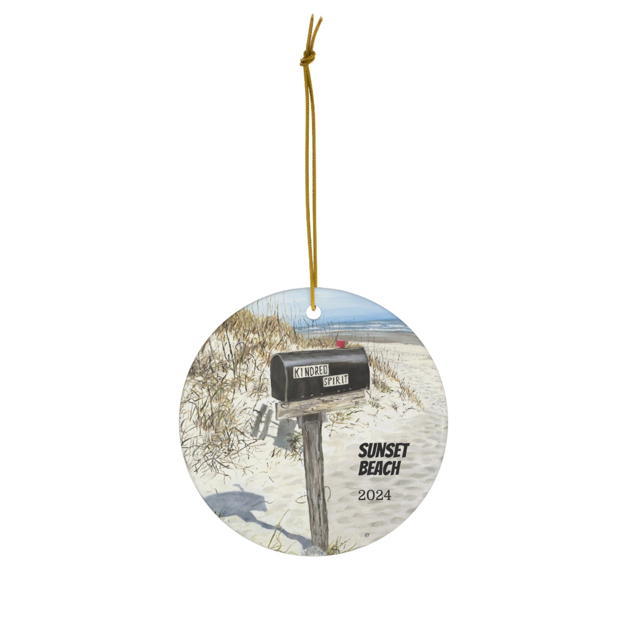 Kindred Spirit Mailbox Sunset Beach Ceramic Ornament - Etsy