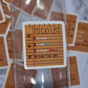 To Do List Sticker Coffee Cuteown the Daywaterproof - Etsy
