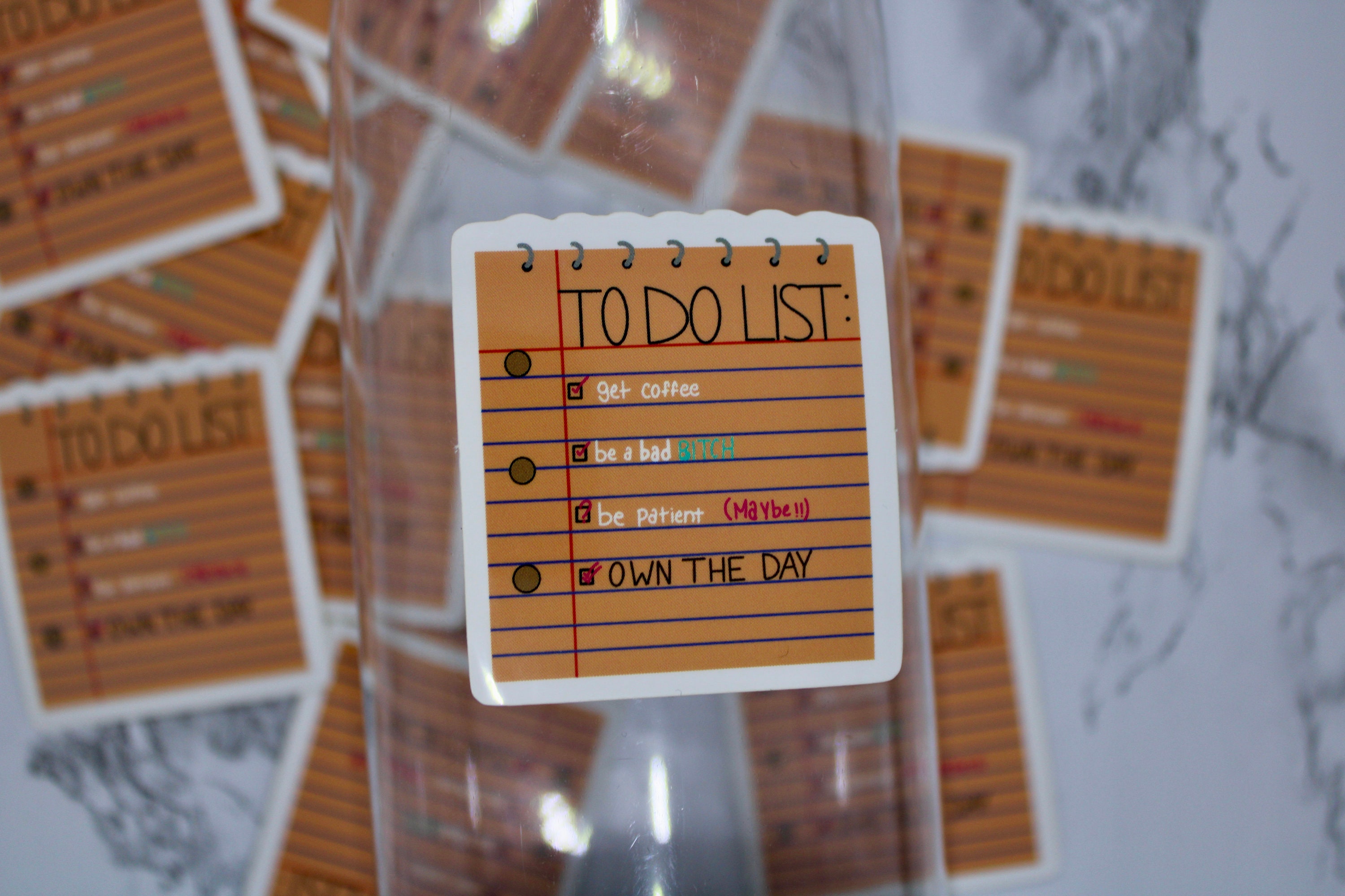 To Do List Sticker Coffee Cuteown the Daywaterproof - Etsy