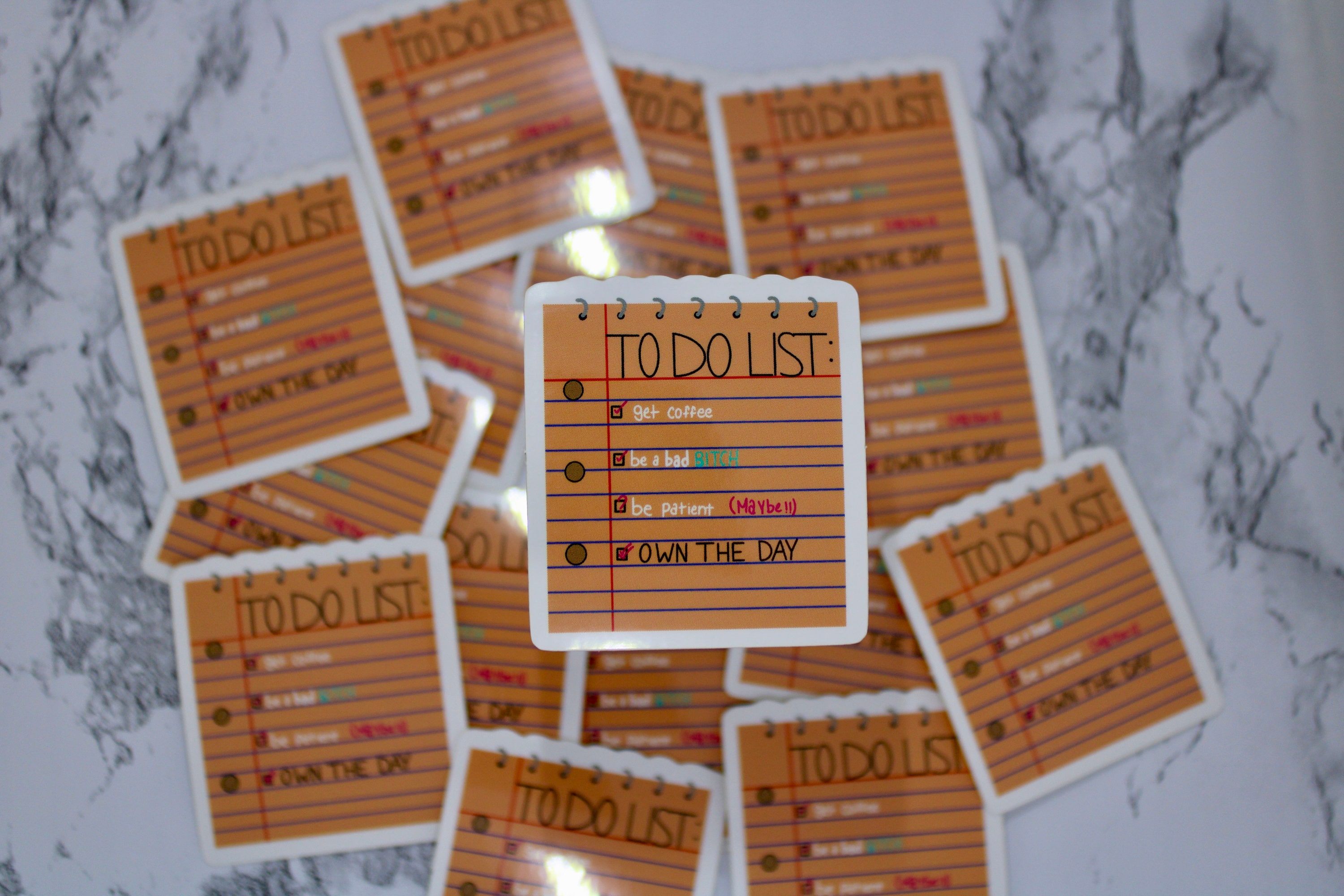 To Do List Sticker Coffee Cuteown the Daywaterproof - Etsy