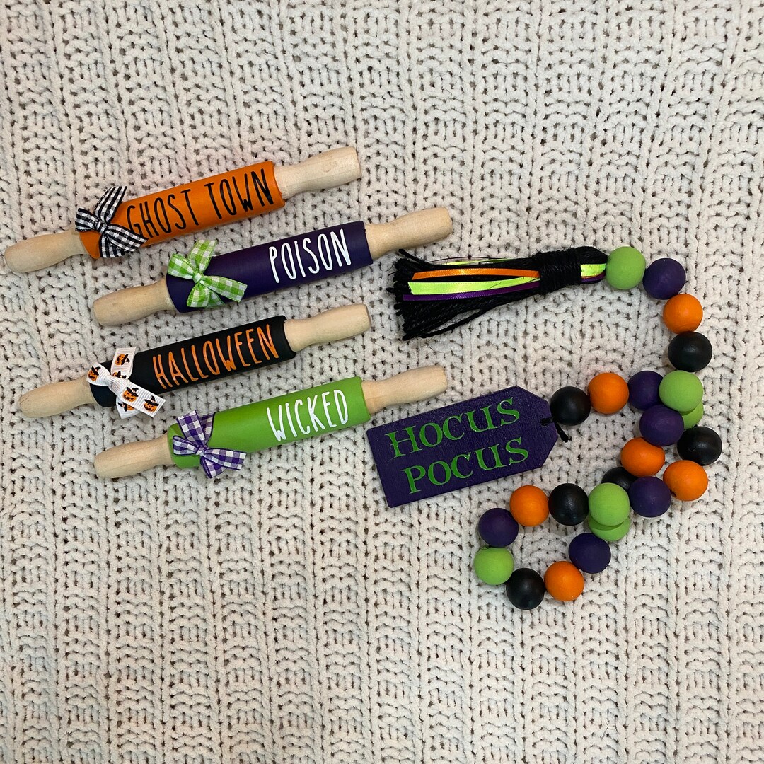 Hocus Pocus Wood Bead Garland - Etsy