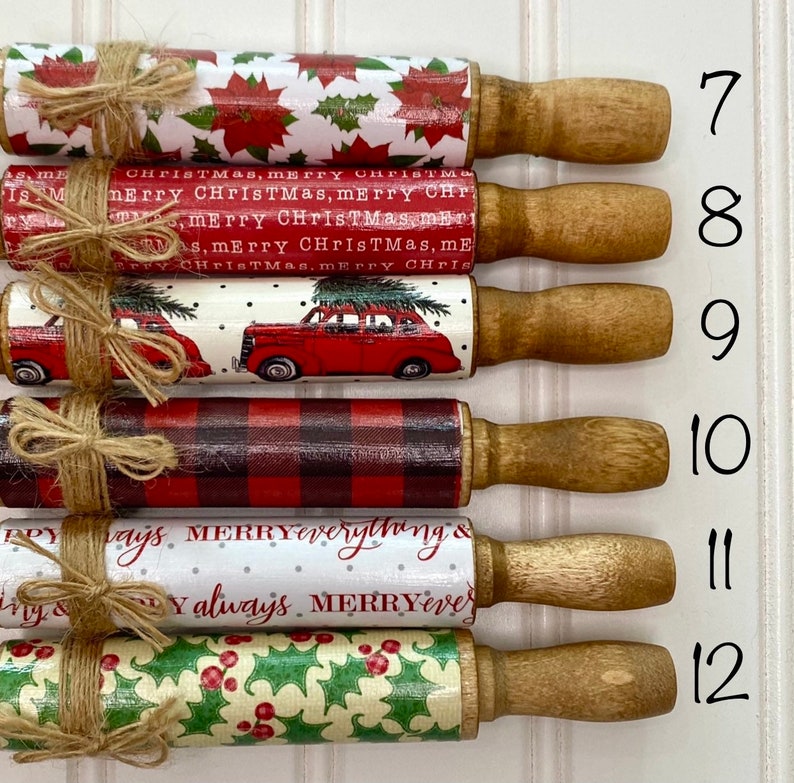 Christmas & Holiday Mini Rolling Pins Decorative Mini - Etsy