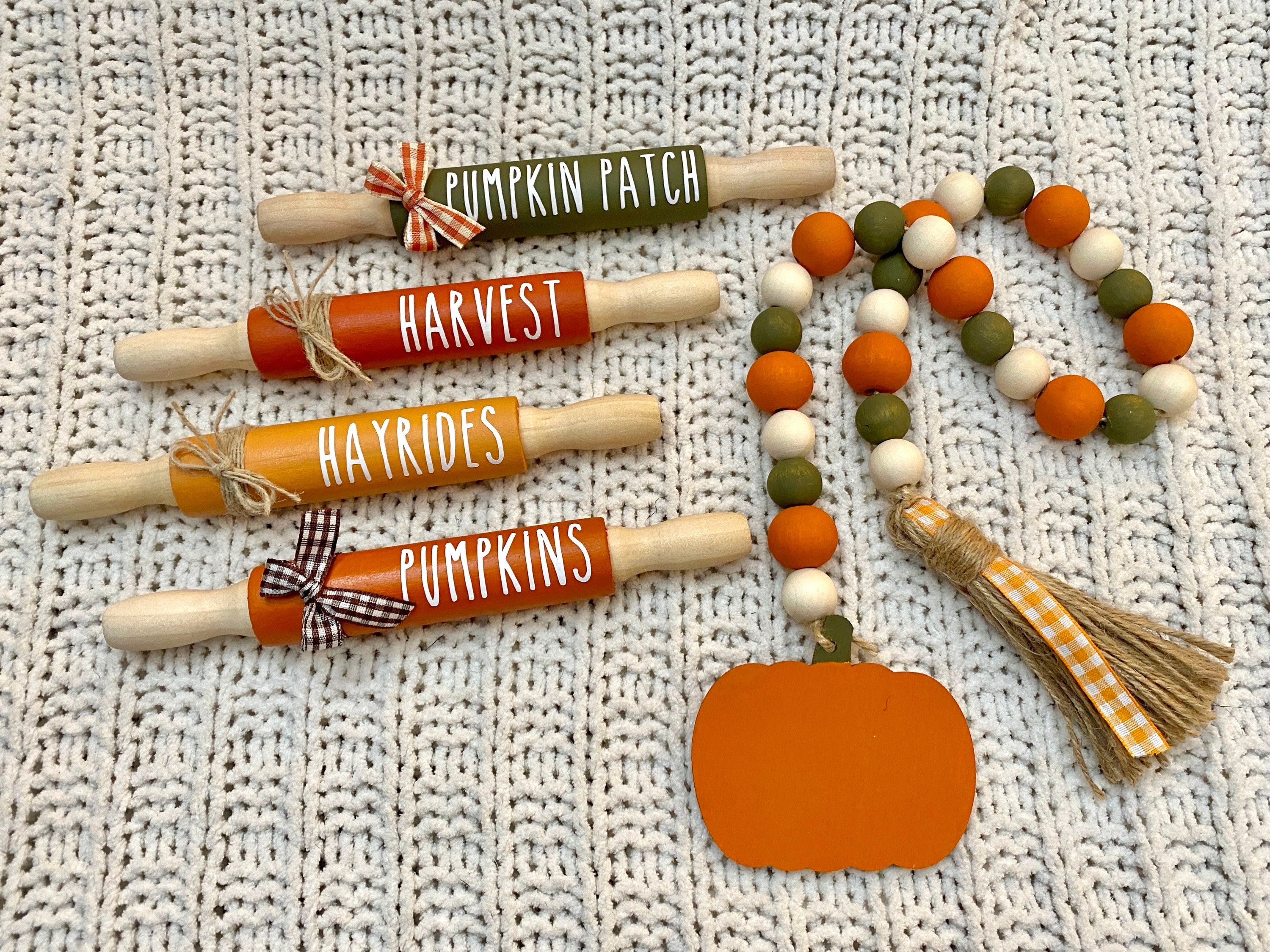 Fall Mini Rolling Pins Fall Tiered Tray Decor - Etsy