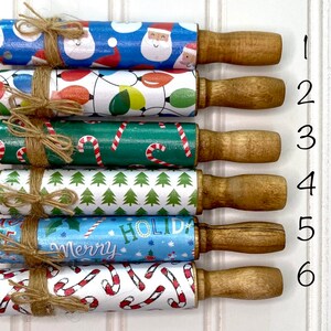 Christmas & Holiday Mini Rolling Pins Decorative Mini Rolling Pins - Etsy