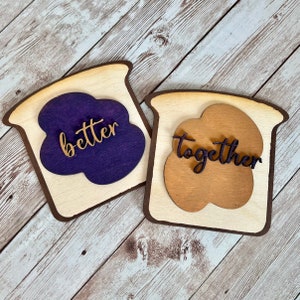 Peanut Butter & Jelly Tiered Tray Set | PB and J Décor - Etsy