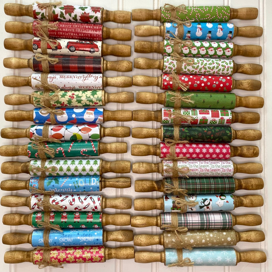 Christmas & Holiday Mini Rolling Pins Decorative Mini Rolling Pins - Etsy