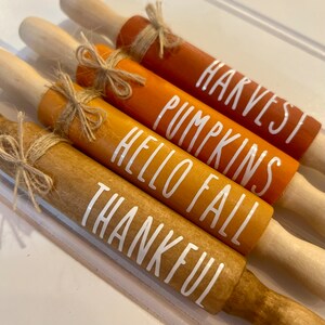 Fall Popular Mini Rolling Pins Fall Tiered Tray Decor Fall Home Decor ...
