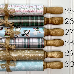Christmas & Holiday Mini Rolling Pins Decorative Mini Rolling Pins - Etsy