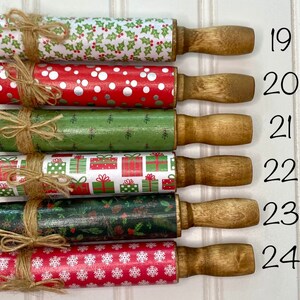 Christmas & Holiday Mini Rolling Pins Decorative Mini Rolling Pins - Etsy