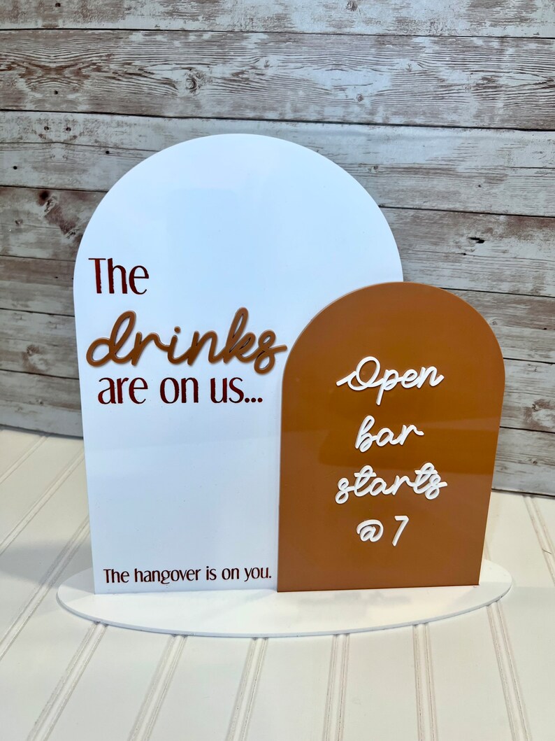 Custom Wedding Bar Sign Personalized Wedding Signage - Etsy