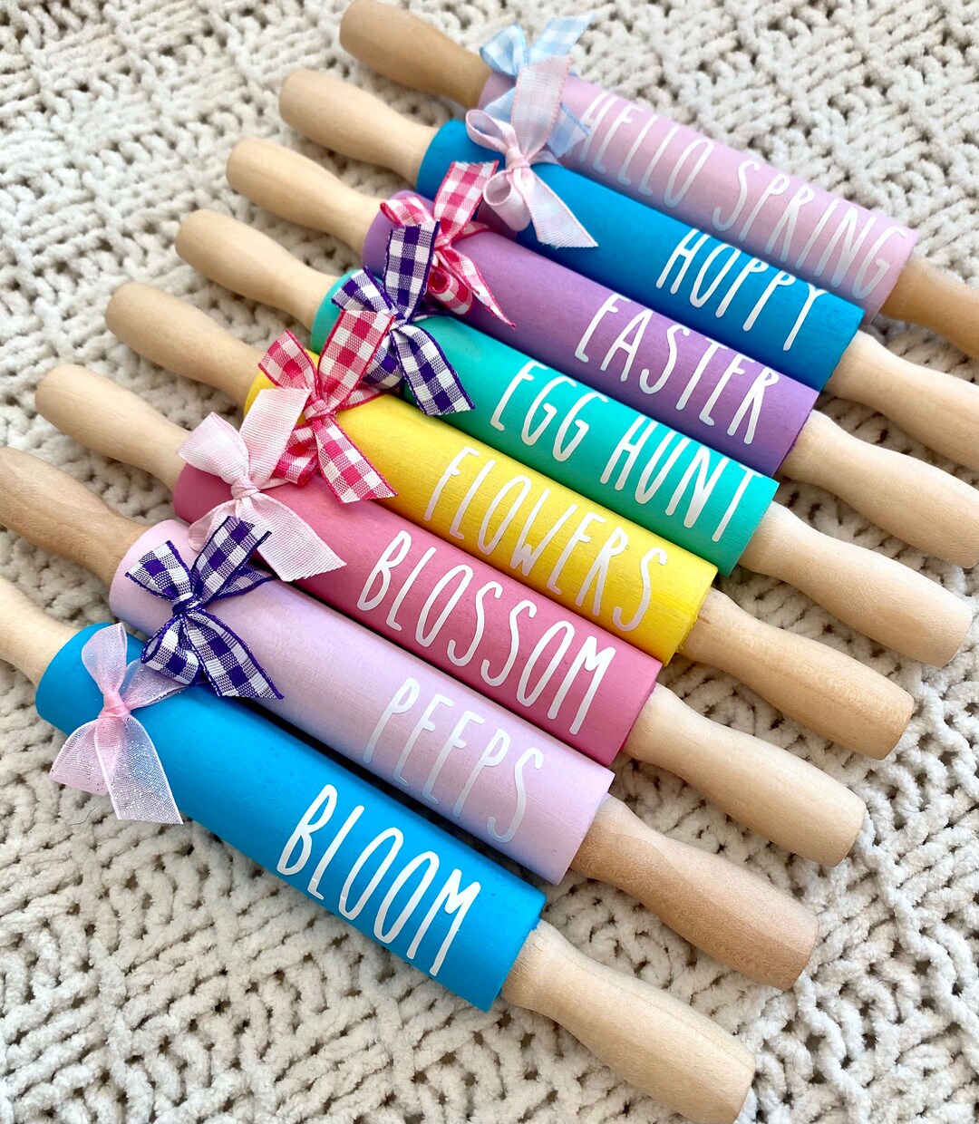 7” Easter Mini Rolling Pin | Rae Dunn Inspired - Etsy