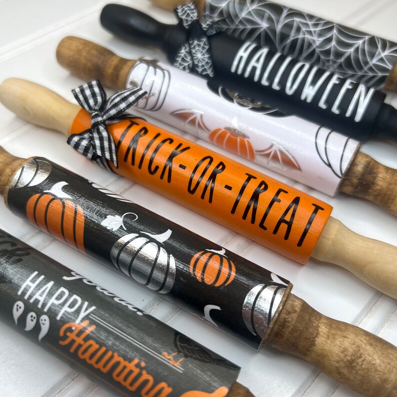 Halloween Mini Rolling Pin / Tiered Tray Decor - Etsy