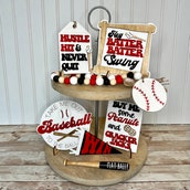 The Ballpark Collection Baseball Decor Baseball Tiered Tray Summer Home ...