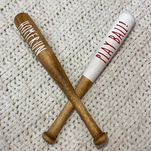 Mini Baseball Bat & Wood Bead Garland Set Baseball Décor - Etsy
