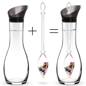 Crystal Water Carafe (decanter + Gemstone Vial) With Authentic ...