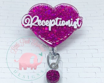 Receptionist Badge Reel - Etsy
