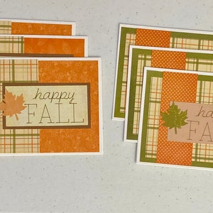 Set of 6 Fall Greeting Note Cards With Envelopes - Etsy