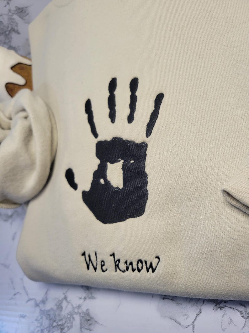 Skyrim We Know Embroidered Adult Sweatshirt Crewneck or Hoodie ...