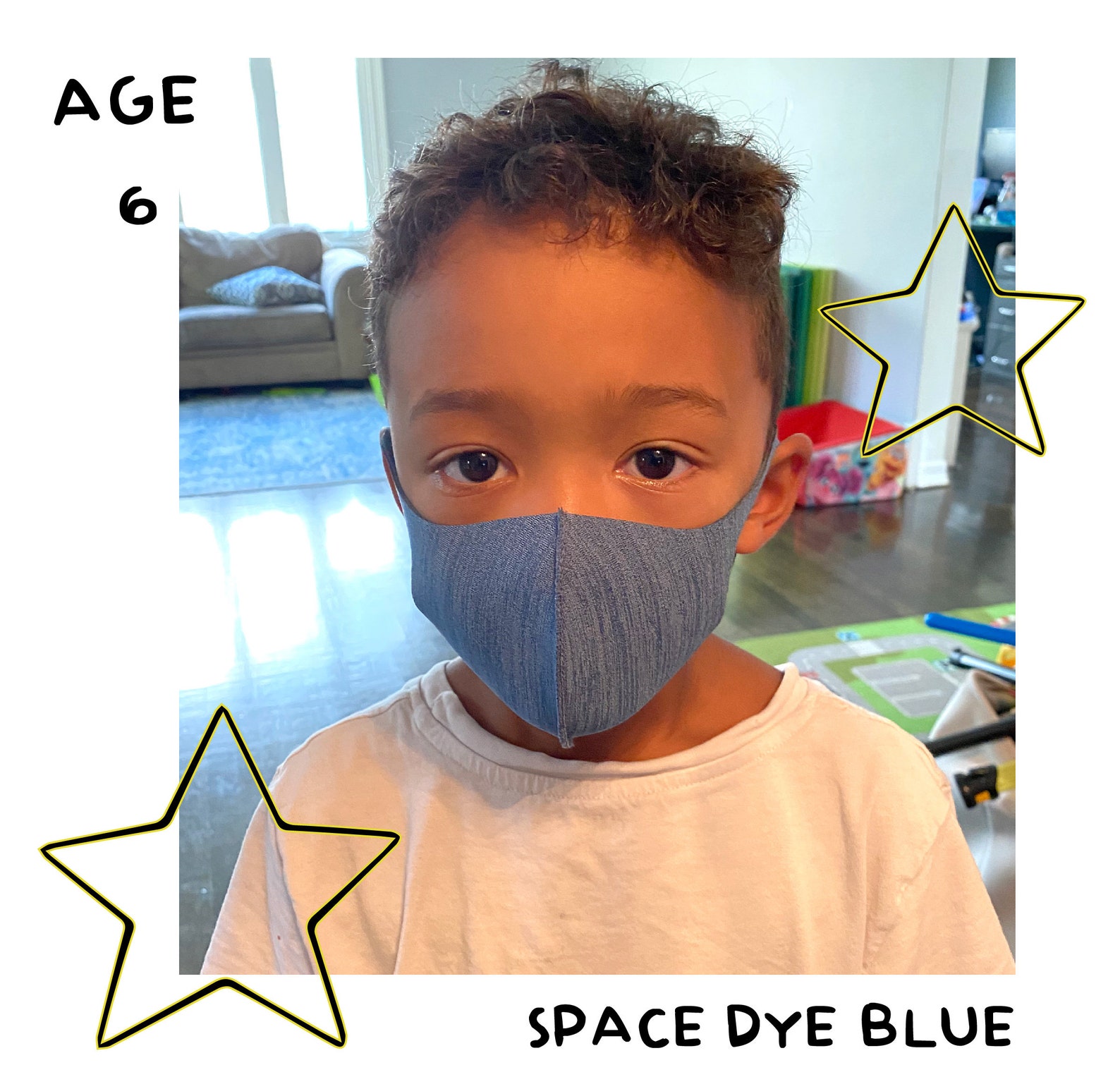 Kiddo age 6-10 Reusable Comfy Face Mask - Etsy UK