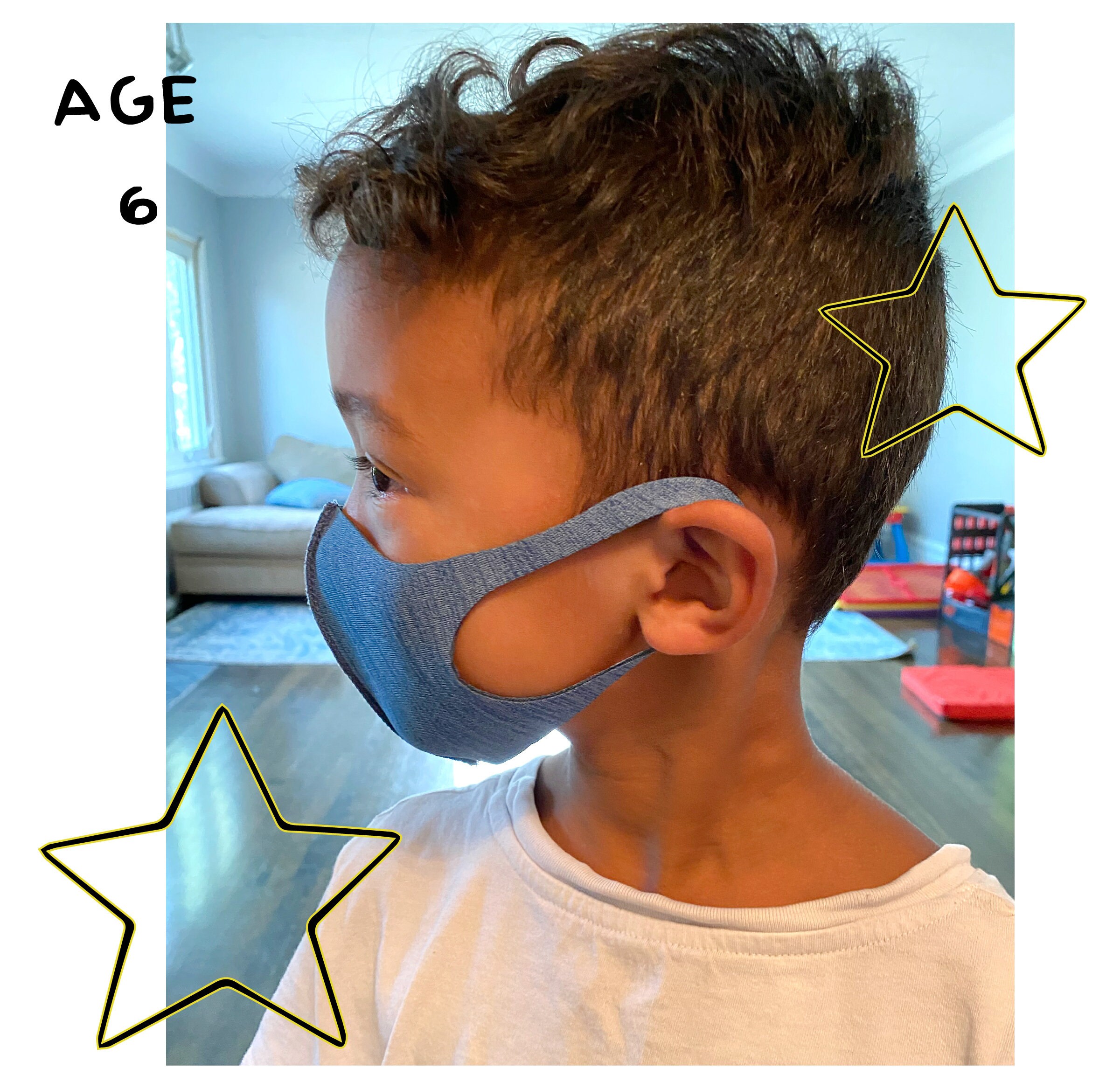 Kiddo age 6-10 Reusable Comfy Face Mask - Etsy UK
